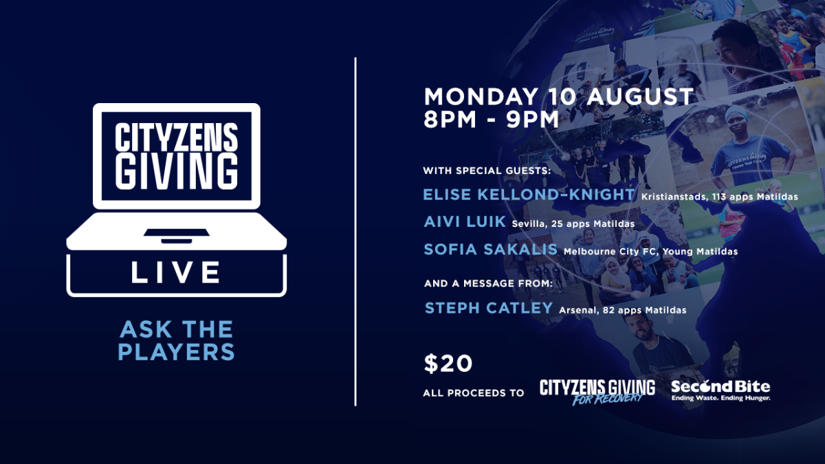 Exclusive Cityzens Giving Live events are here! - Melbourne City