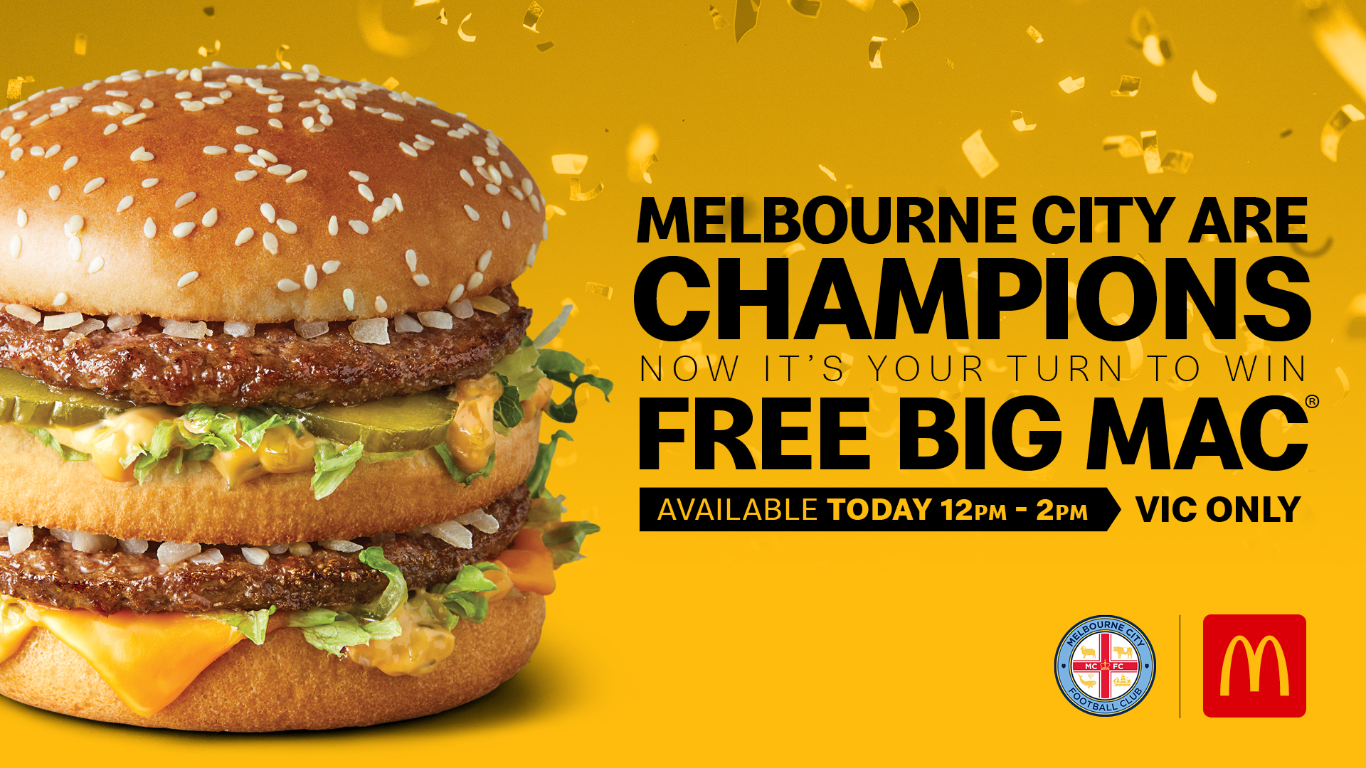 Big Wins Deserve a Free Big Mac - Melbourne City