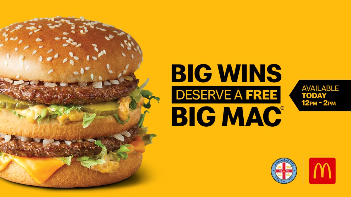 Big Wins Deserve a Free Big Mac - Melbourne City