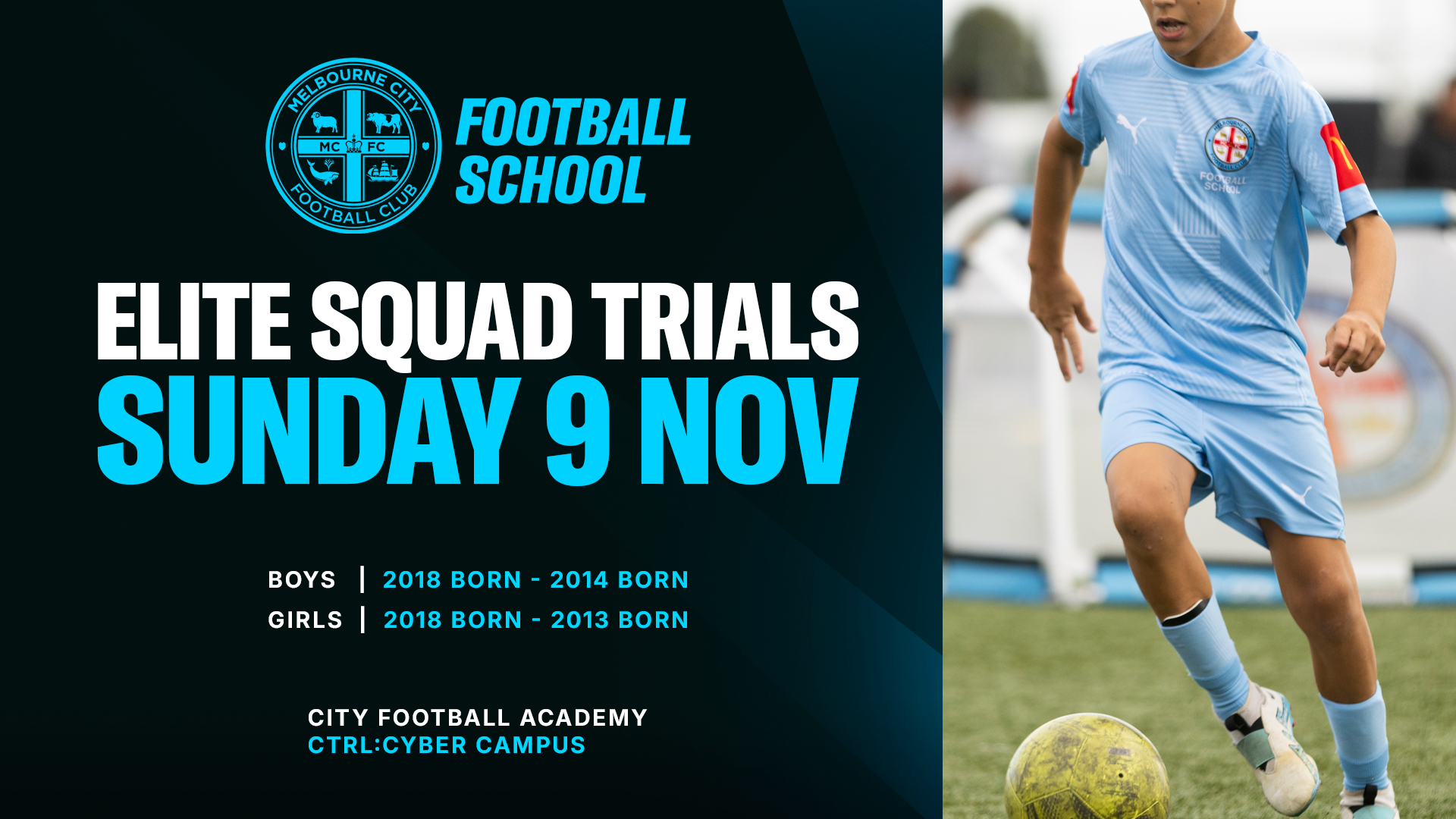 DREAM BIG: City Football School Elite squad trials open this November